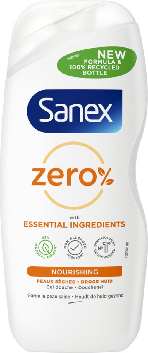 Sanex Zero% Nourishing Shower Gel - 500 ml (voor droge huid) | bol