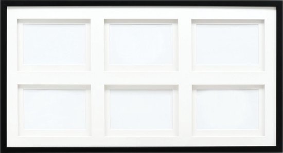 Deknudt Frames multifotolijst - zwart - passe-partout - 6 foto's 10x15 ...