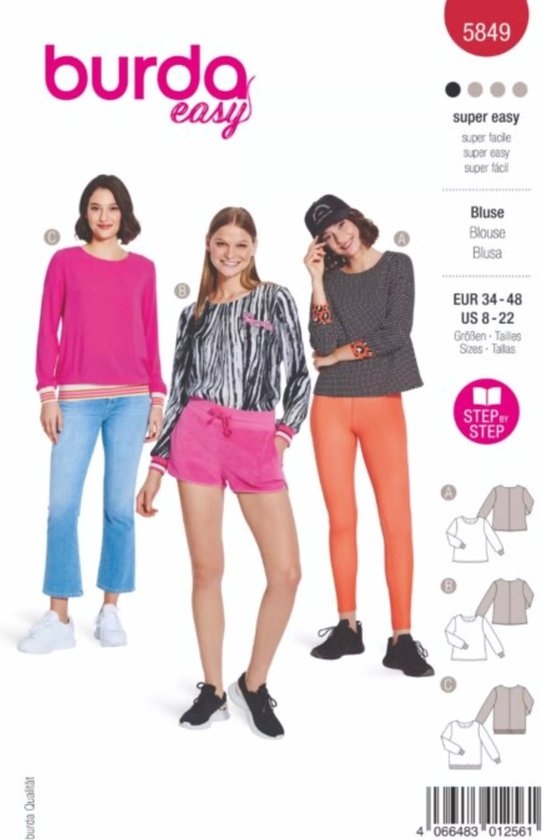 Burda Naaipatronen Dames - Maat 48/Maat 44/Maat 36/Kinder 146/Kinder ...