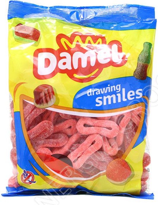 Damel Aardbei Ringen Snoep - 1 kilo (Halal) | bol