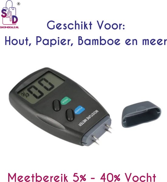 S4D® - Digitale Vochtmeter Voor Hout - Multifunctioneel - Papier ...