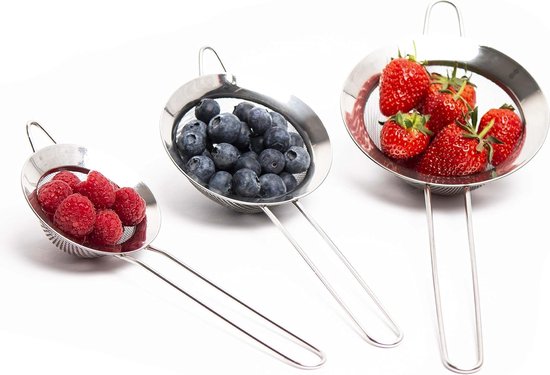 Keukenzeef, 3 x keukenzeef, roestvrij staal, zeef, universele zeefset ...