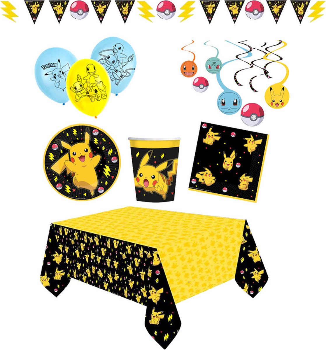 Pokémon - Feestpakket - Versiering - Verjaardag - Kinderfeest ...