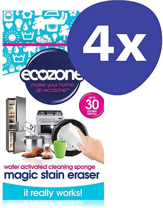 Ecozone Vlekkenspons (4x 1 stuk) | bol