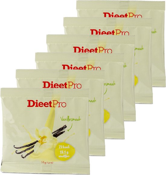 Dieet Pro | Shake | Vanille | 6 Stuks | 6 x 22 gram | bol