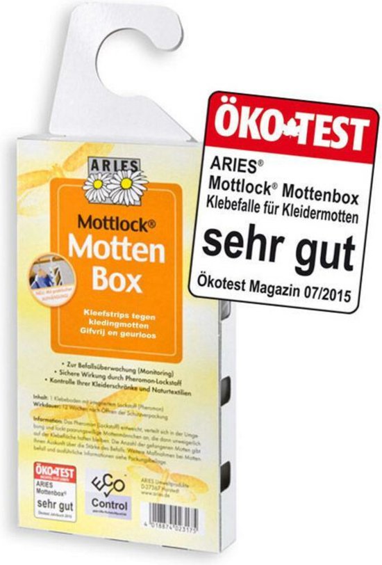 Aries Mottenbox Kledingmot Bio - Lavendel & cederhout - 6 maanden | bol