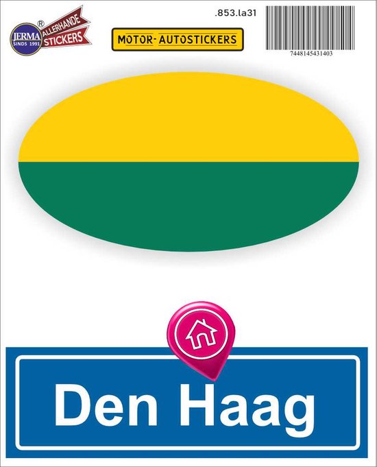Den Haag stadsvlag auto stickers set 2 stuks. | bol