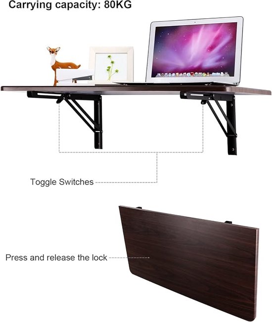 Console pliante professionnelle, robuste, table pliante, murale ...