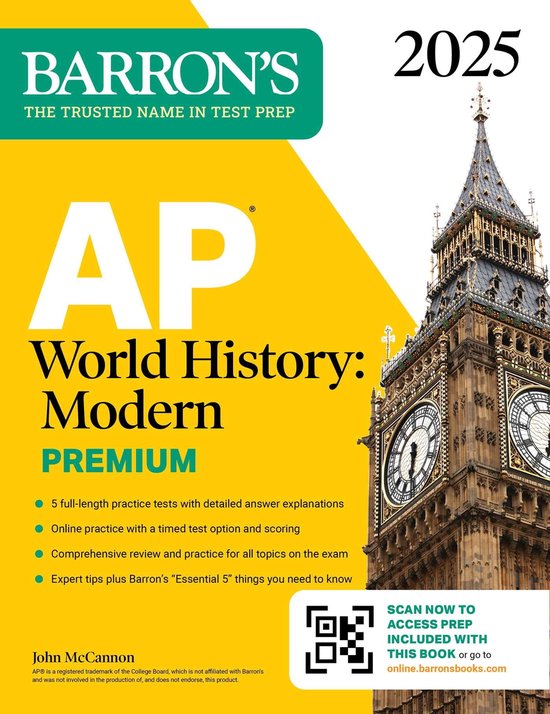 Barron's AP Prep - AP World History: Modern Premium 2025: 5 Practice ...