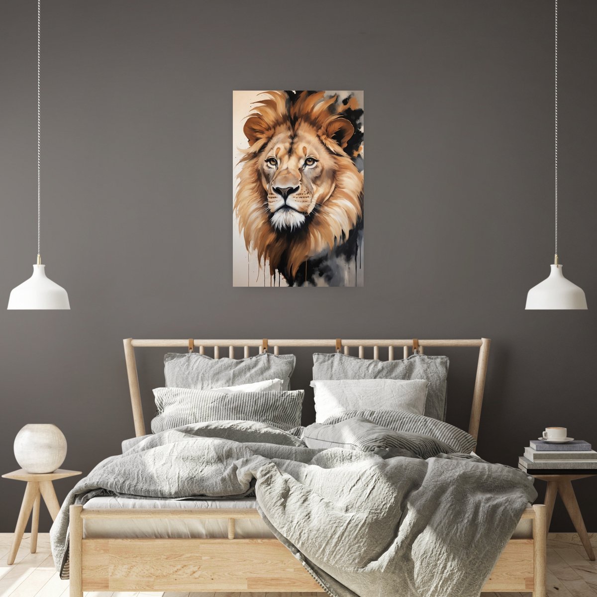 Leeuw poster - Dieren poster - Posters leeuw - Poster retro - Poster ...