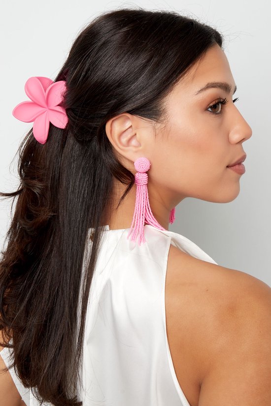 Haarklem Bloem - Fuchsia - Hairclip - Roze - Pink - Hawai - Haar Bloem ...