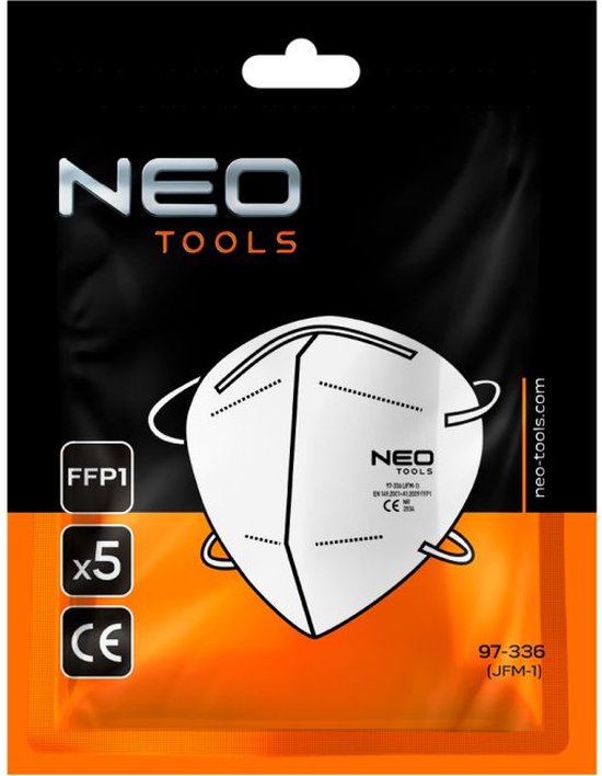 Neo Tools stofmasker halfgelaatsmasker - FFP1 - 5 laags - CE ...