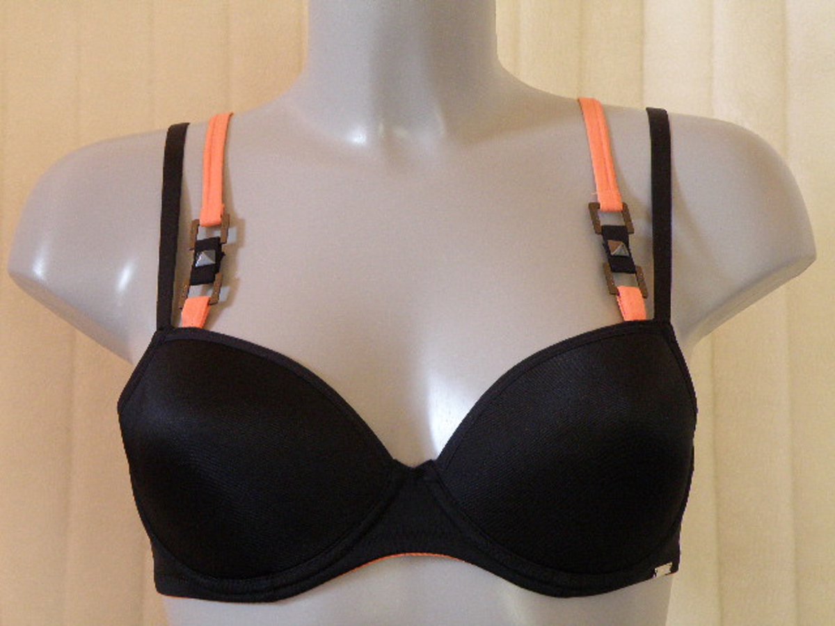 Sapph - Messing - BH - zwart met oranje bandjes - maat 70B | bol