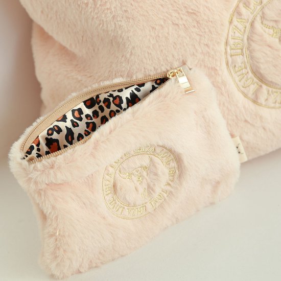 Ibiza Fluffy Tas (2 in 1) | Beige | bol