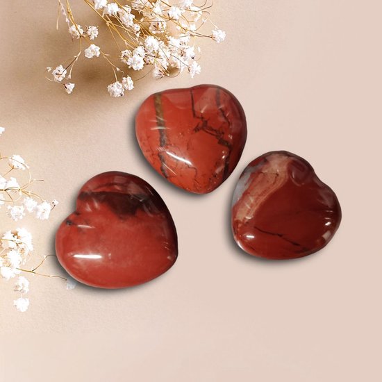 Rode Jaspis hartje 30mm | bol