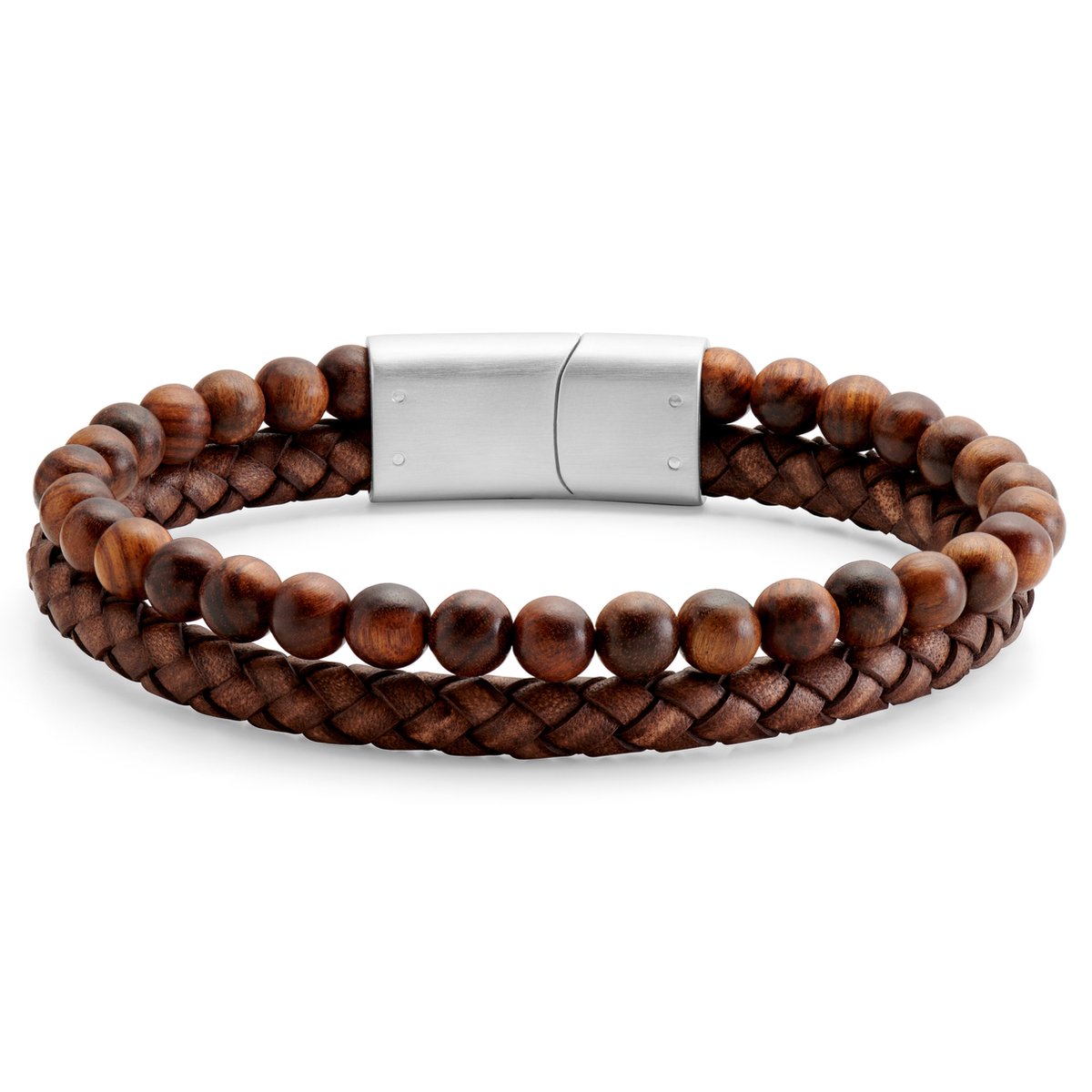 Lucleon - Icon - Armband voor heren van natuurlijk hout en vintage ...