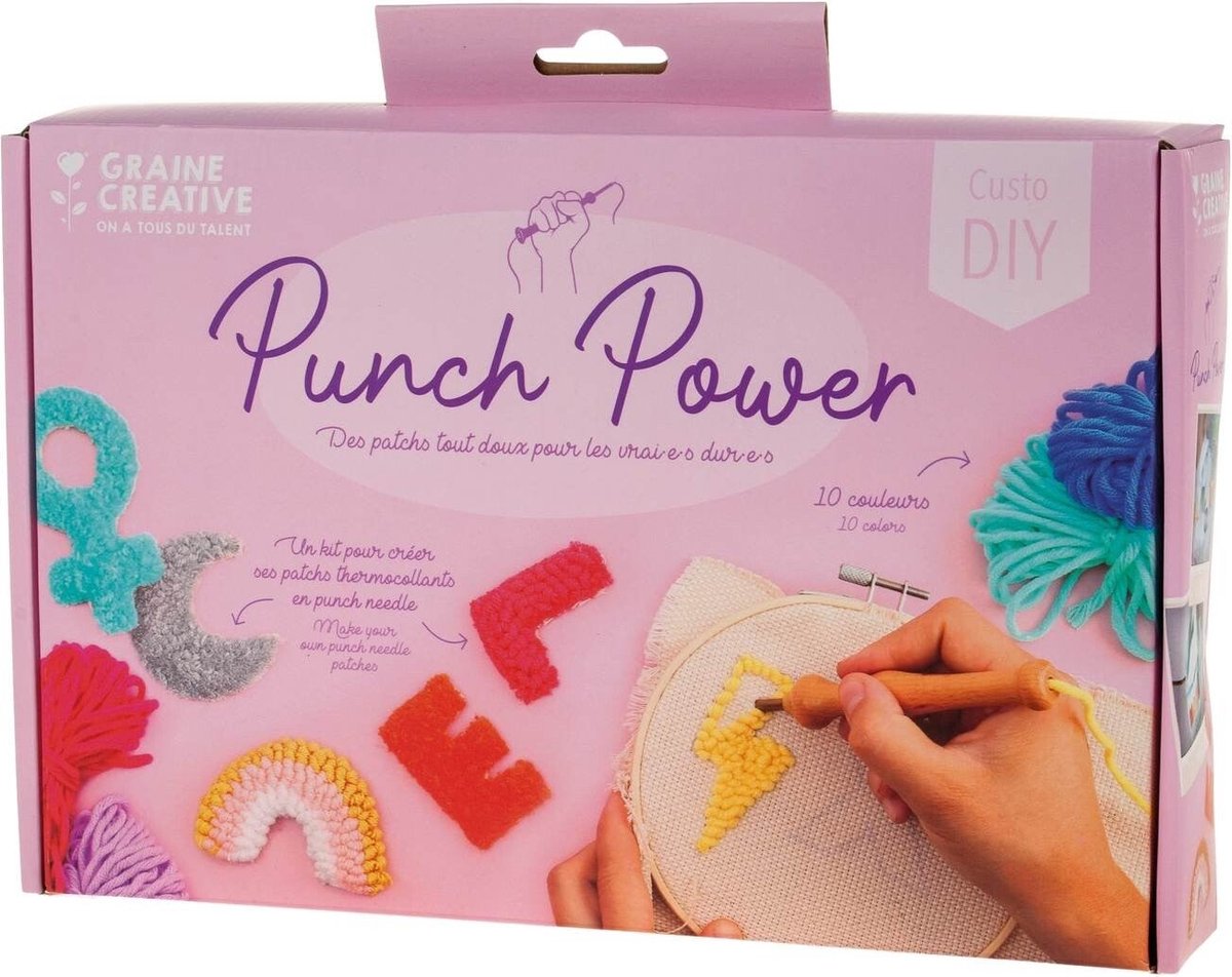 Graine creative Punch needle "Punch power"- DIY pakket - (vanaf 9 jaar) | bol