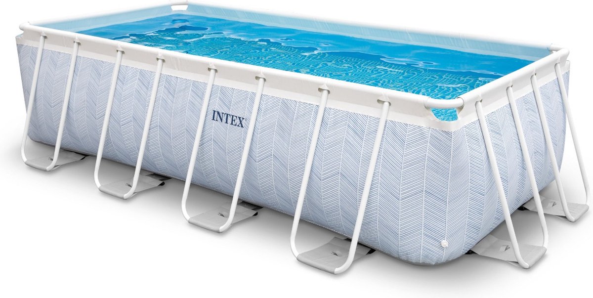 Intex Chevron Prism Frame Pool Set Rechteck 400 x 200 x 100 cm | bol