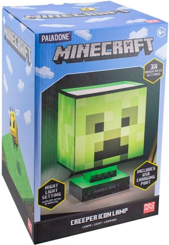 Minecraft: Creeper Icon Lamp with USB Charger | bol