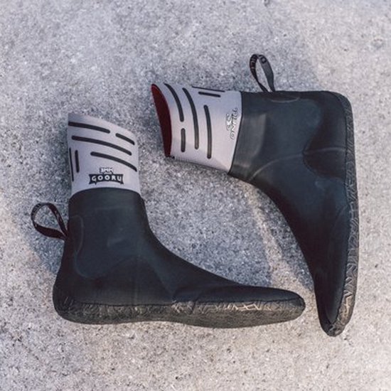 2025 O'Neill Gooru Dip 3mm Split Toe Wetsuit Boots - Smoke / Blac | bol