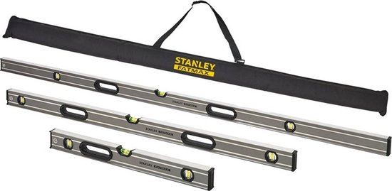 Stanley Fatmax Pro Waterpas-set in tas – 60, 120 en 180cm (4-delig) | bol