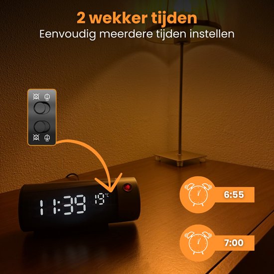 Digitale Wekker met Projectie - Digitale Wekker - Wekkerradio ...