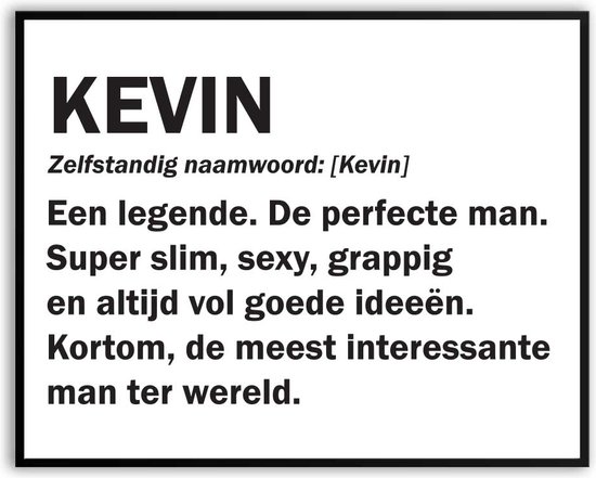 Kevin Woordenboek Fotolijst met glas 30 x 40 cm - Prachtige kwaliteit ...