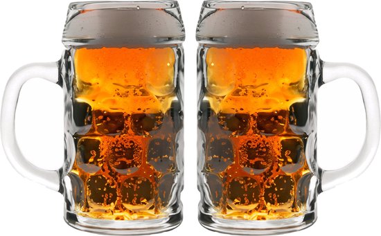 2x Bierpullen/Bierglazen 0,5 liter - Oktoberfest/Bierfeest feestartikelen - Horeca... | bol