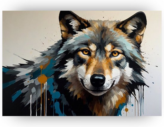 Wolf schilderij - Wolven glasschilderijen - Glas schilderij woonkamer - Landelijk... | bol
