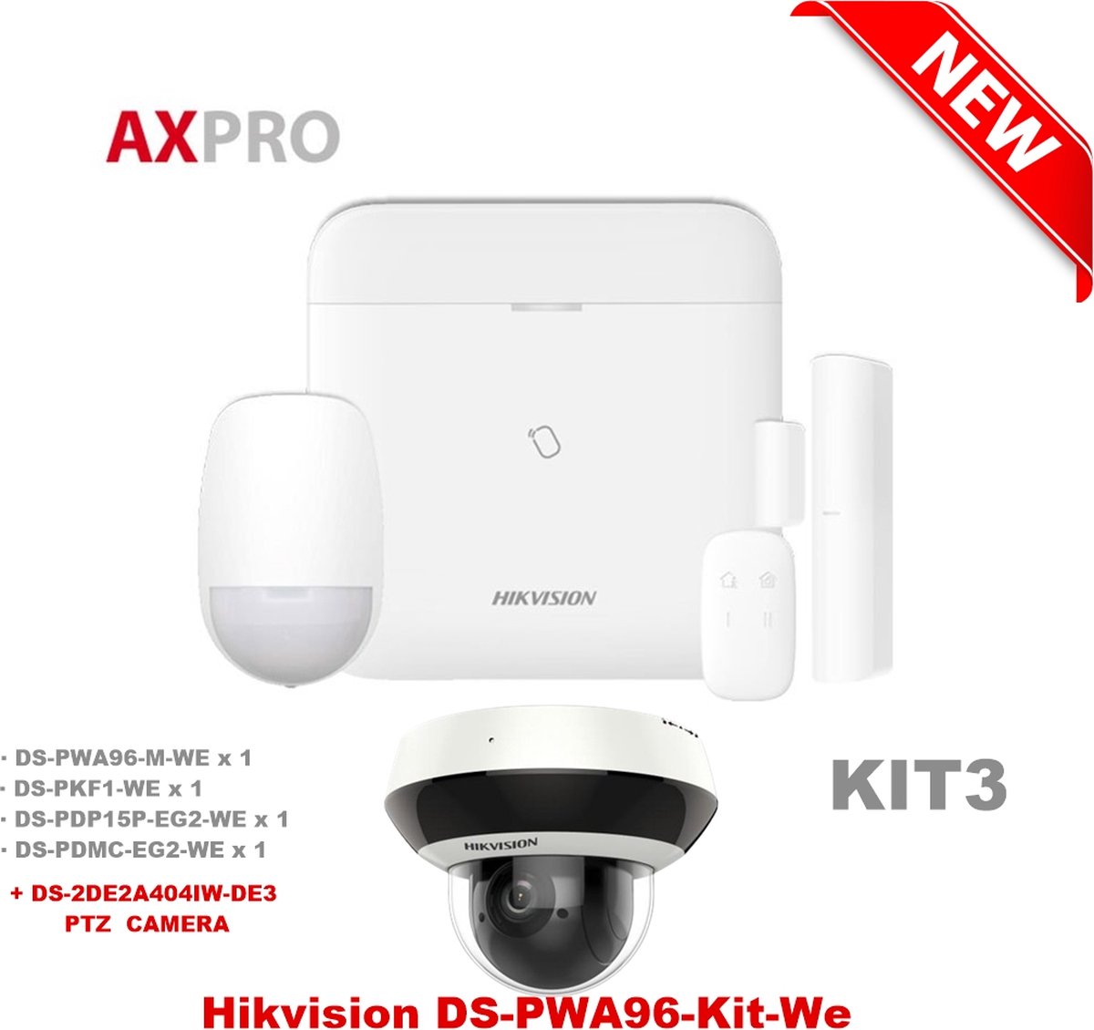 Hikvision DS-PWA96-Kit-WE Draadloze Alarmkit + PTZ-camera | bol