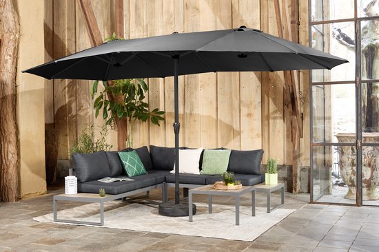 LIFA GARDEN - Dubbele Parasol met Beschermhoes - XXL Parasol in ...