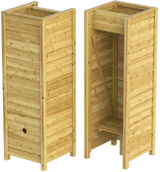 Regenton ombouw Nyhavn vuren geïmpregneerd olijfgroen 152 x 51,5 x 51,5 ...