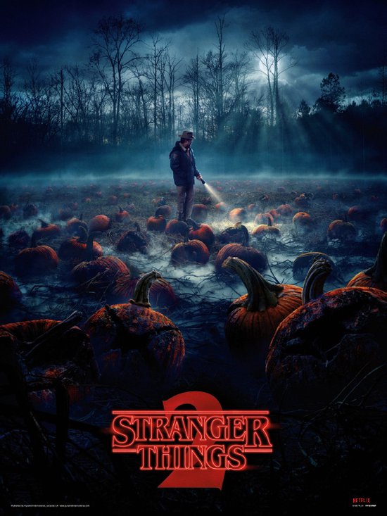 Stranger Things Pumpkin Patch Art Print 30x40cm | Poster | bol