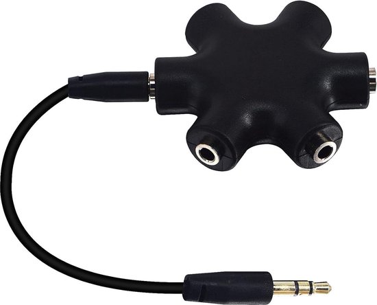 Luxe Audio Splitter - Jack Splitter - 6 Ingangen - Koptelefoon Splitter ...