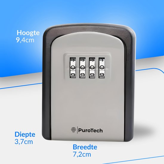 PuroTech Sleutelkluis Met Code - Voor Binnen & Buiten - Cijferslot ...