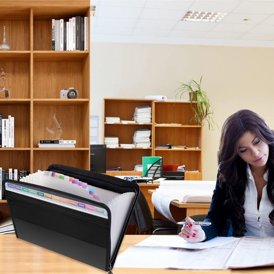 2-pack uitbreidende bestandsmappen A4, 13 vakken archiveren accordeon ...