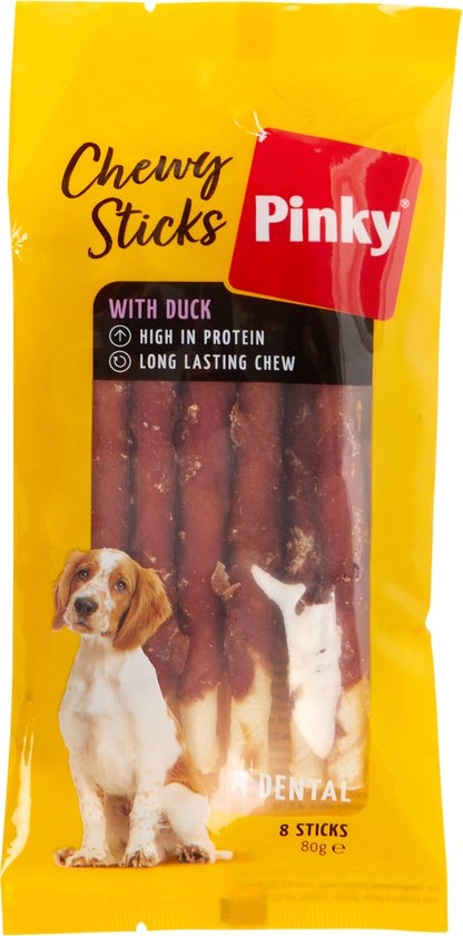 Pinky Chewy Sticks au canard | 3 x 8 pièces | friandises pour chiens ...