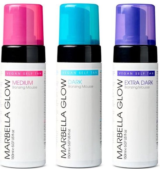 Marbella Glow - Vegan Self Tanning Mousse DARK - 150 ml - Self tan ...