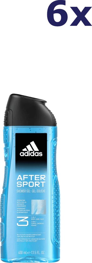 6x Adidas shower 3-in-1 after sport 400ml | bol