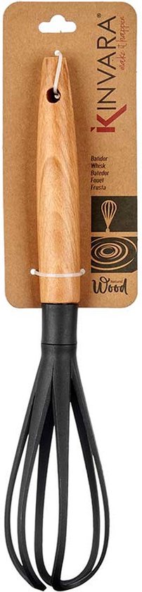 Kinvara Kook/keuken gerei - garde/opklopper - zwart/bruin - kunststof ...