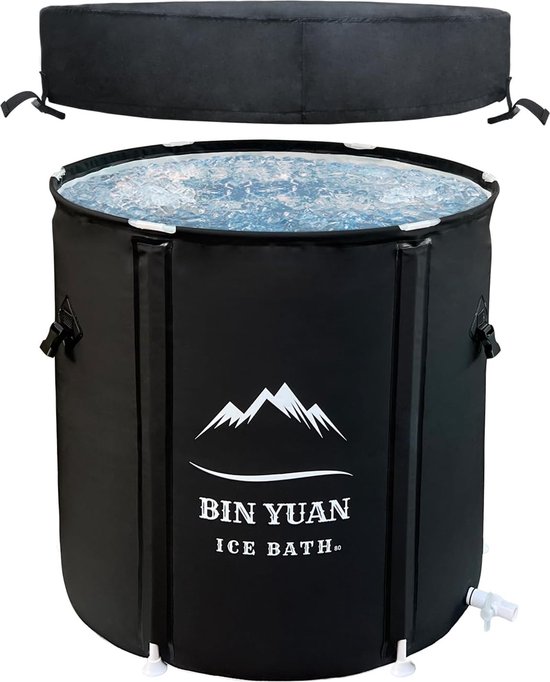 Opvouwbare badkuip voor volwassenen met afdekking, 80 x 75 cm, ijsbad ...