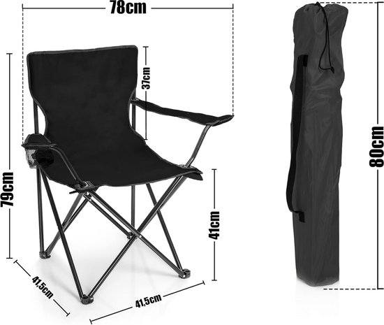 2 x vouwstoel, zwart, campingstoel, visstoel met bekerhouder en ... 2 x vouwstoel, zwart, campingstoel, visstoel met bekerhouder en ...
