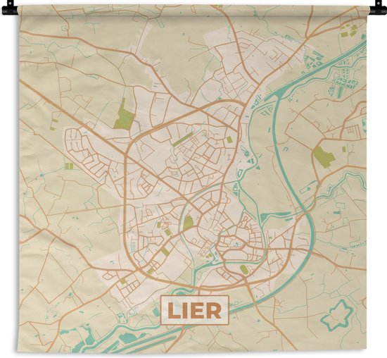 Wandkleed - Wanddoek - Stadskaart - Kaart - Lier - Plattegrond ...