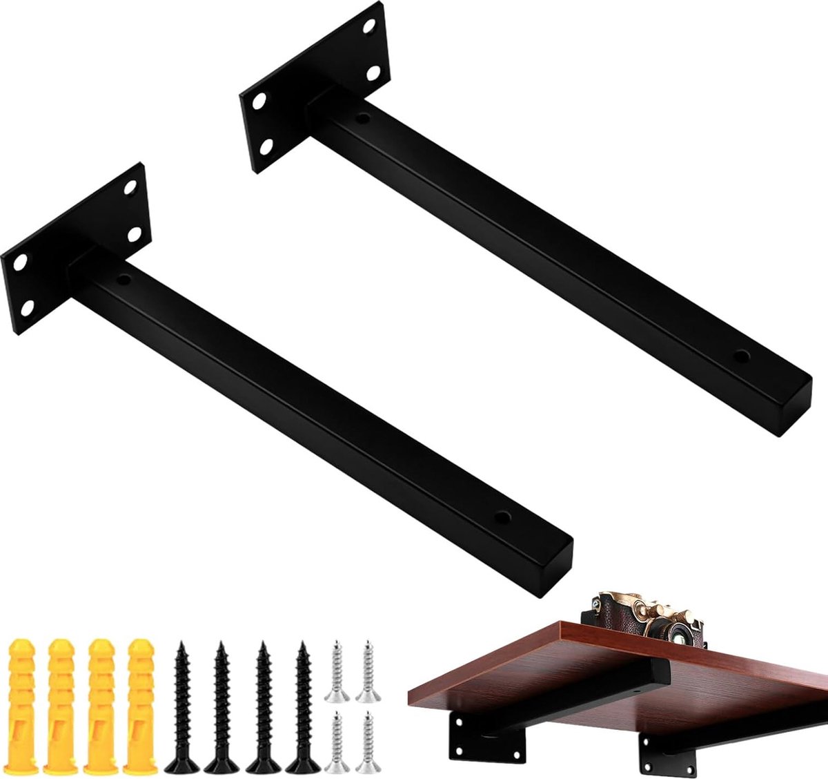 Plankhouders, 2 stuks, zwevende plankhouders, onzichtbare plankdragers ...