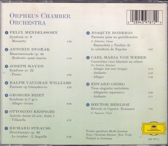 Muzikale Meesterwerken - Diverse componisten - Orpheus Chamber ...