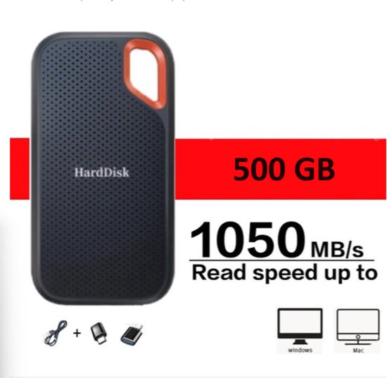 Externe harde schijf mini 500GB ( voor opslaan foto`s , video`s ...