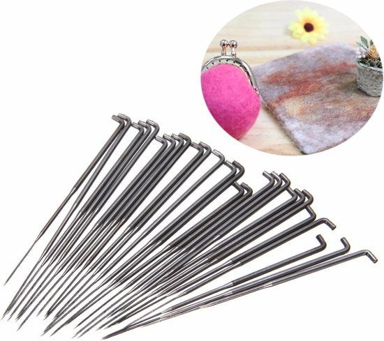 30 Delige - Viltnaald - Naaldvilten Starterset - Viltwol - Droogvilten ...