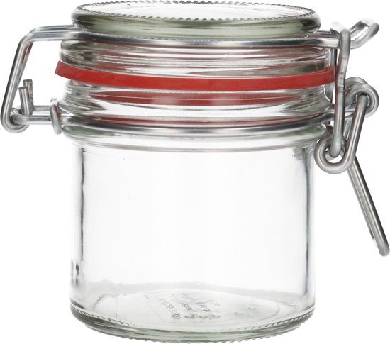 2x Glazen Weckpot 125 ml - Rond & Transparant - Inmaakpotten, Mason Jar ...