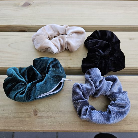 Scrunchie Opbergvakje Groen - Geheim Opbergvakje - Verborgen Opbergvak ...