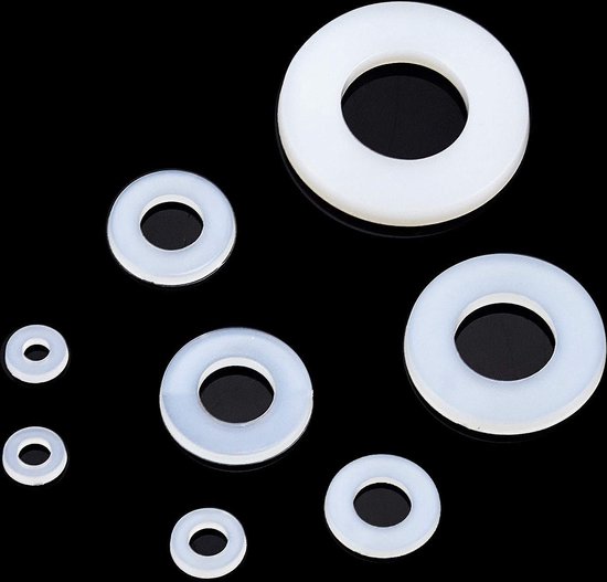 sluitringen, kunststof bijsluitringen, 520 stuks, nylon, afstandschijven, M2, M2,5,... | bol